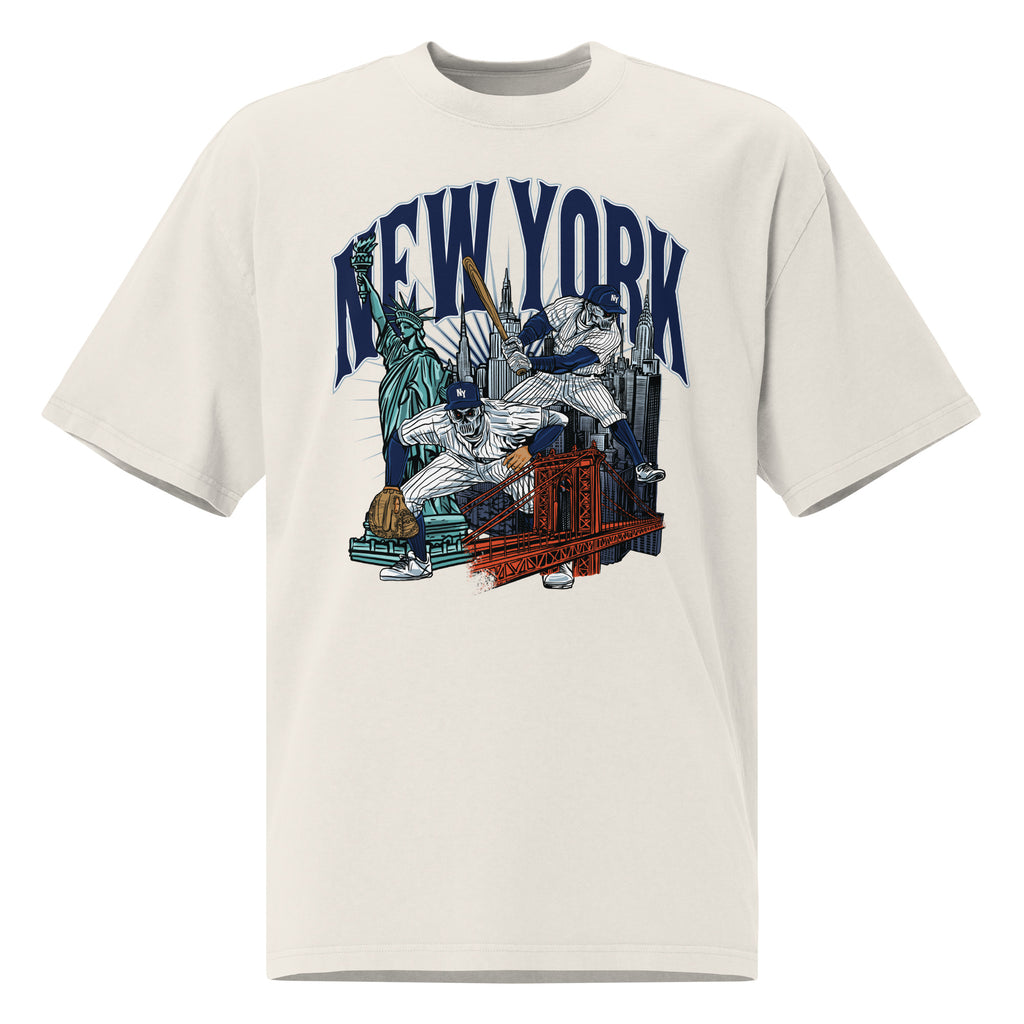 New York City Skull "Staple" White T-Shirt – Mercy Rule